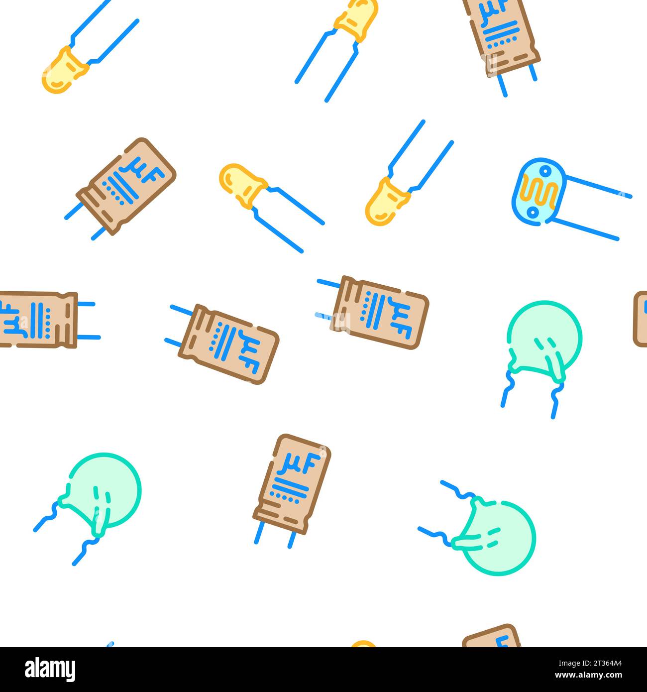 Component Electronic Chip Vector Seamless Pattern Stock Vector Image
