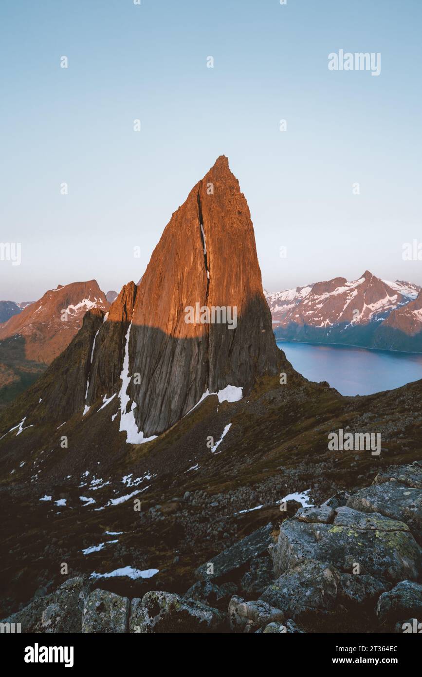 Aerial view segla mountain hi-res stock photography and images - Alamy