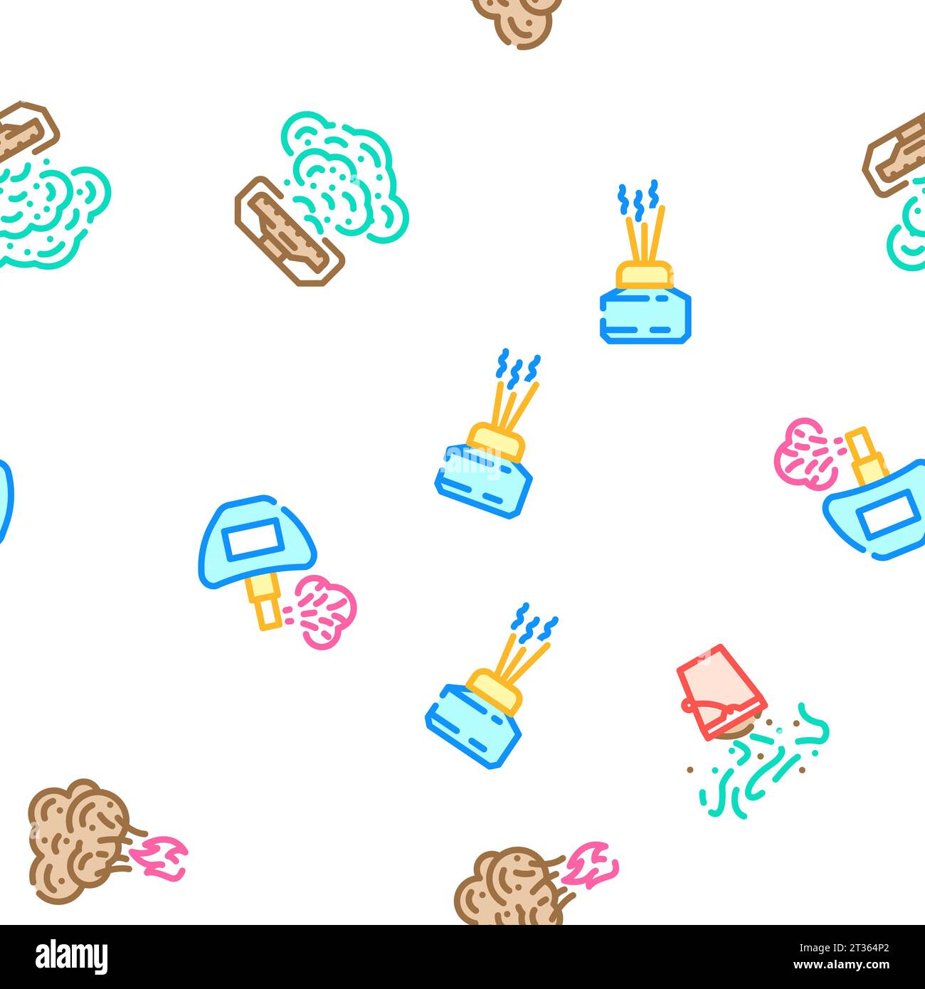 smell nose aroma odor vector seamless pattern Stock Vector Image & Art ...