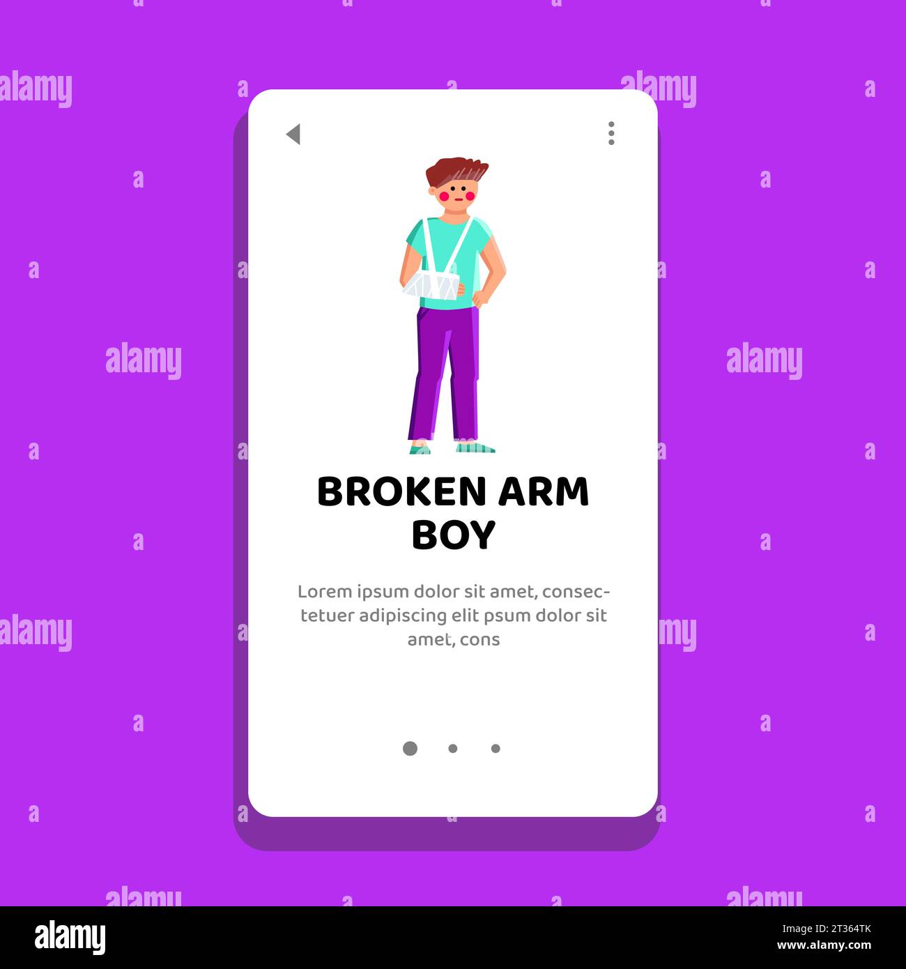 plaster broken arm boy vector Stock Vector Image & Art - Alamy