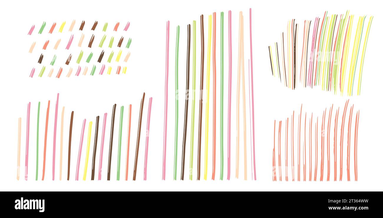 Set Pattern, line hand drawn texture. Hatch drawing pen ink crosshatch ...