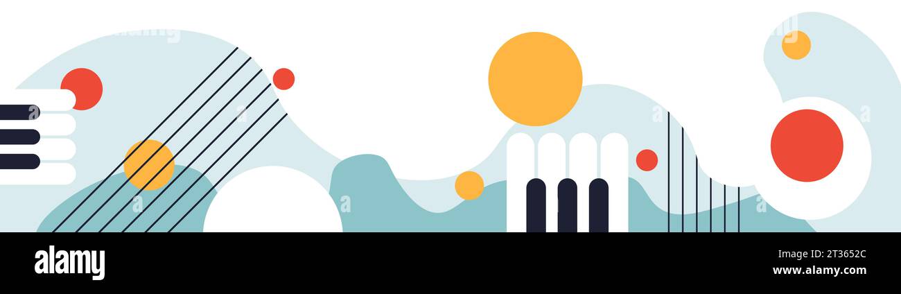 2d vector illustration of abstract minimalistic art made of simple ...