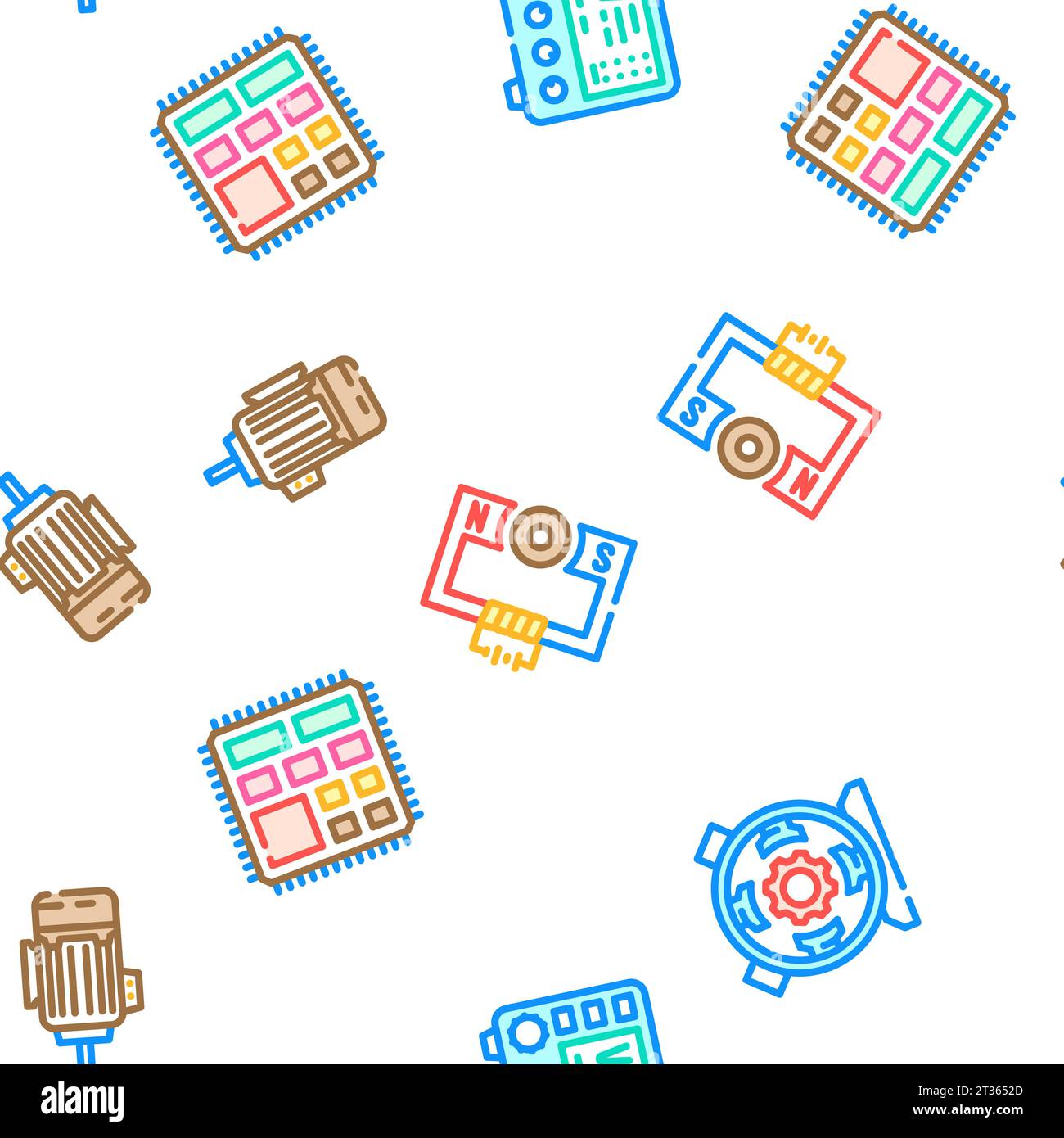 engineer worker industry vector seamless pattern Stock Vector Image ...