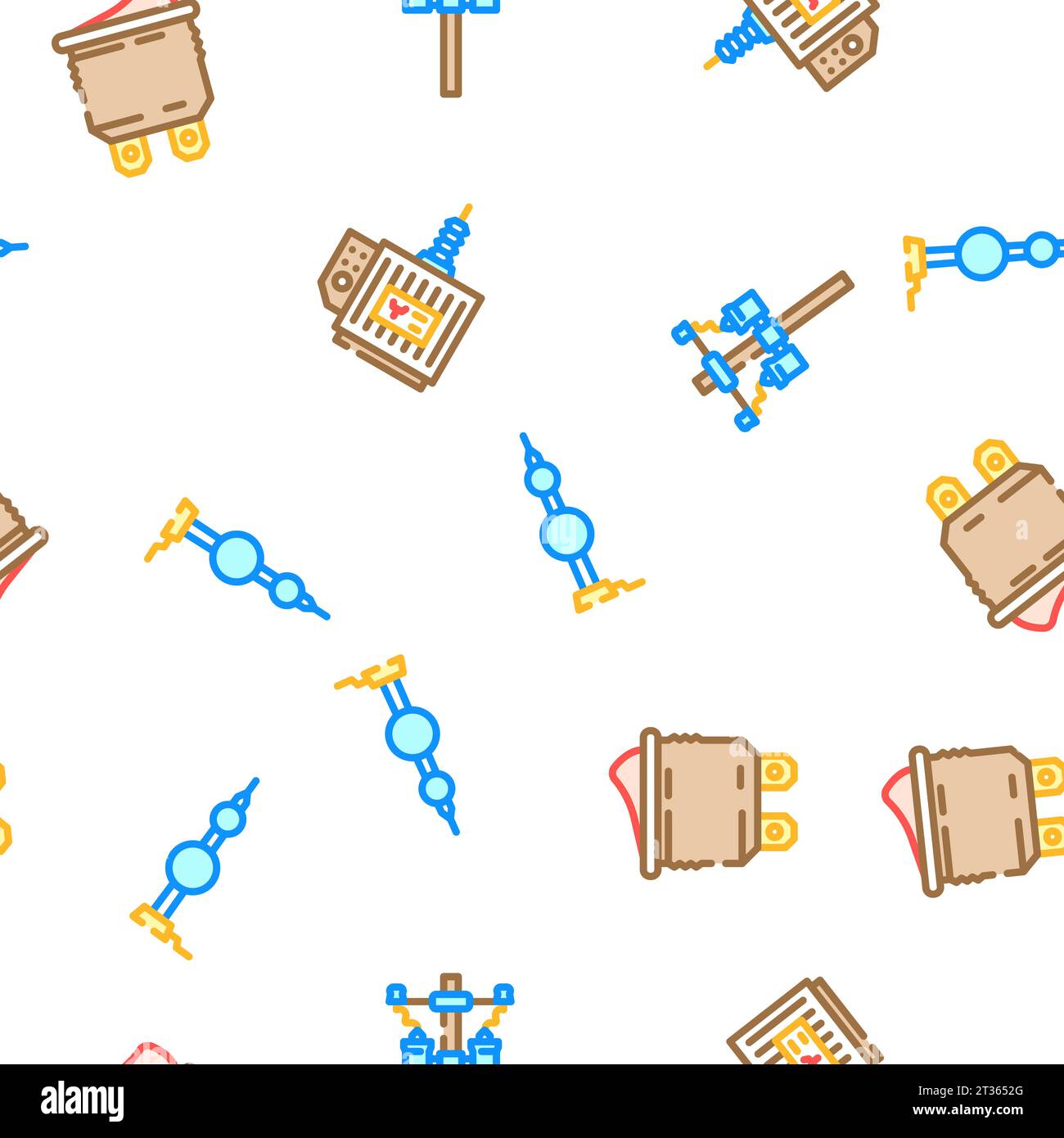 engineer worker industry vector seamless pattern Stock Vector Image & Art - Alamy