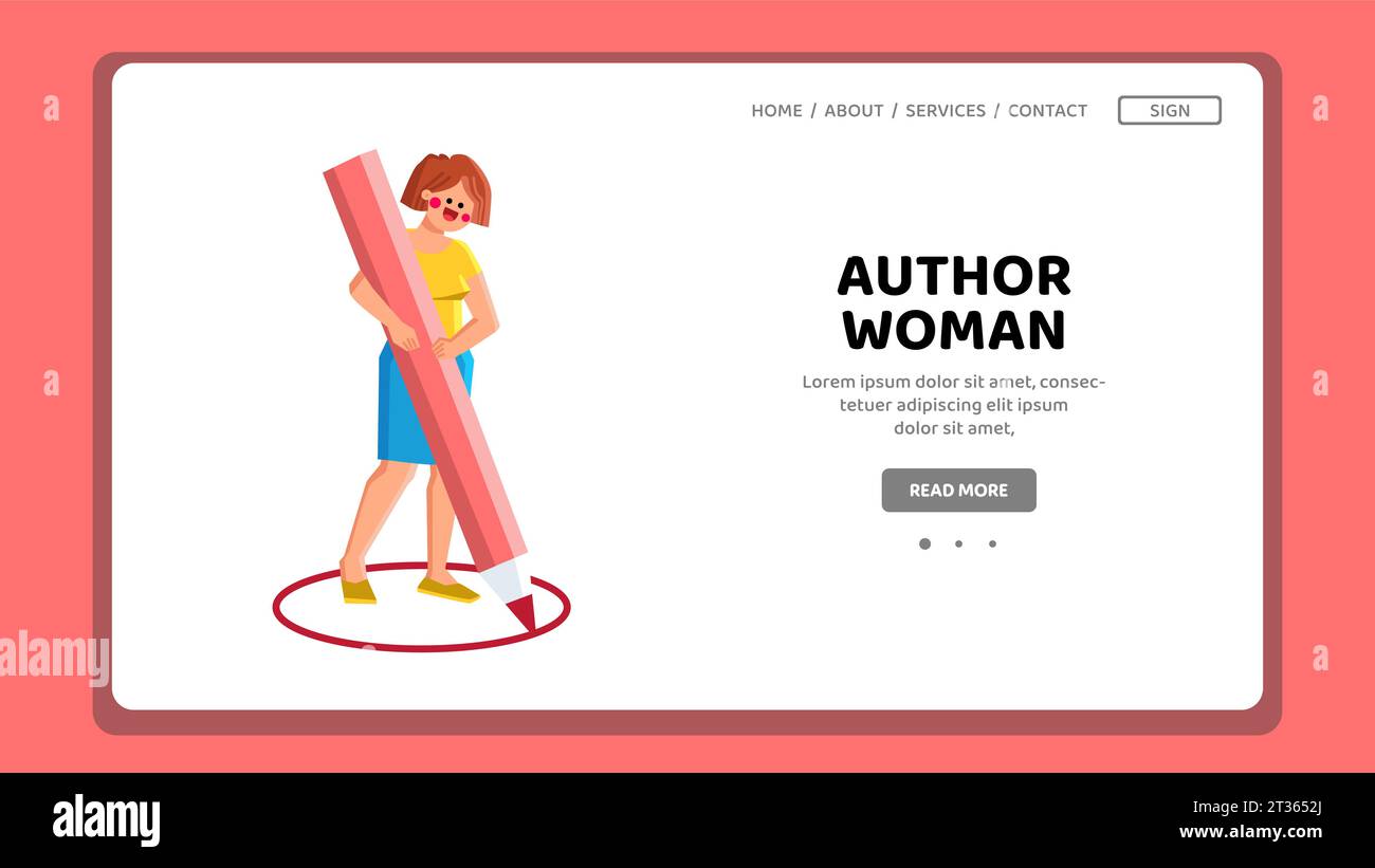 female author woman vector Stock Vector Image & Art - Alamy