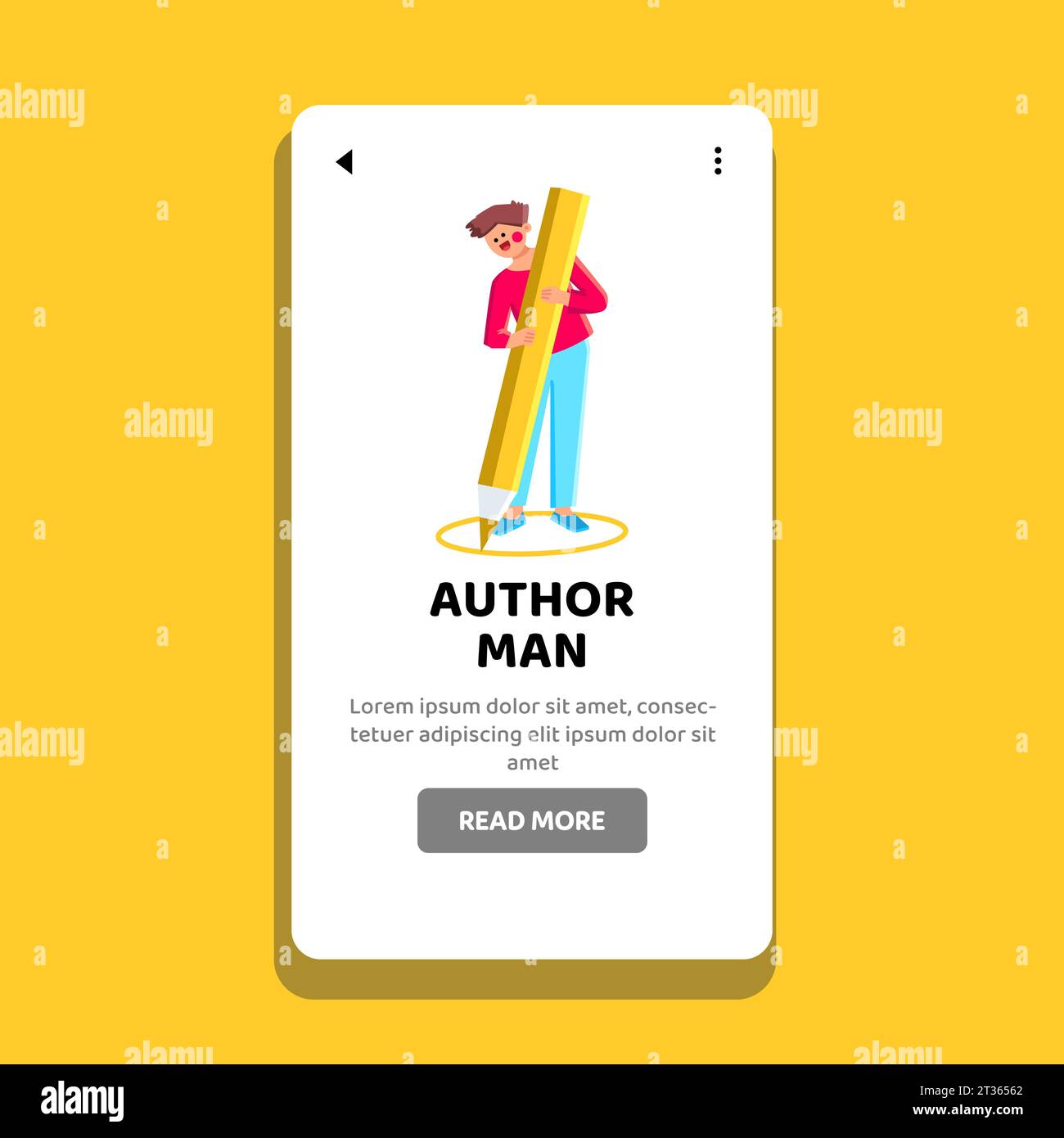 pen author man vector Stock Vector Image & Art - Alamy