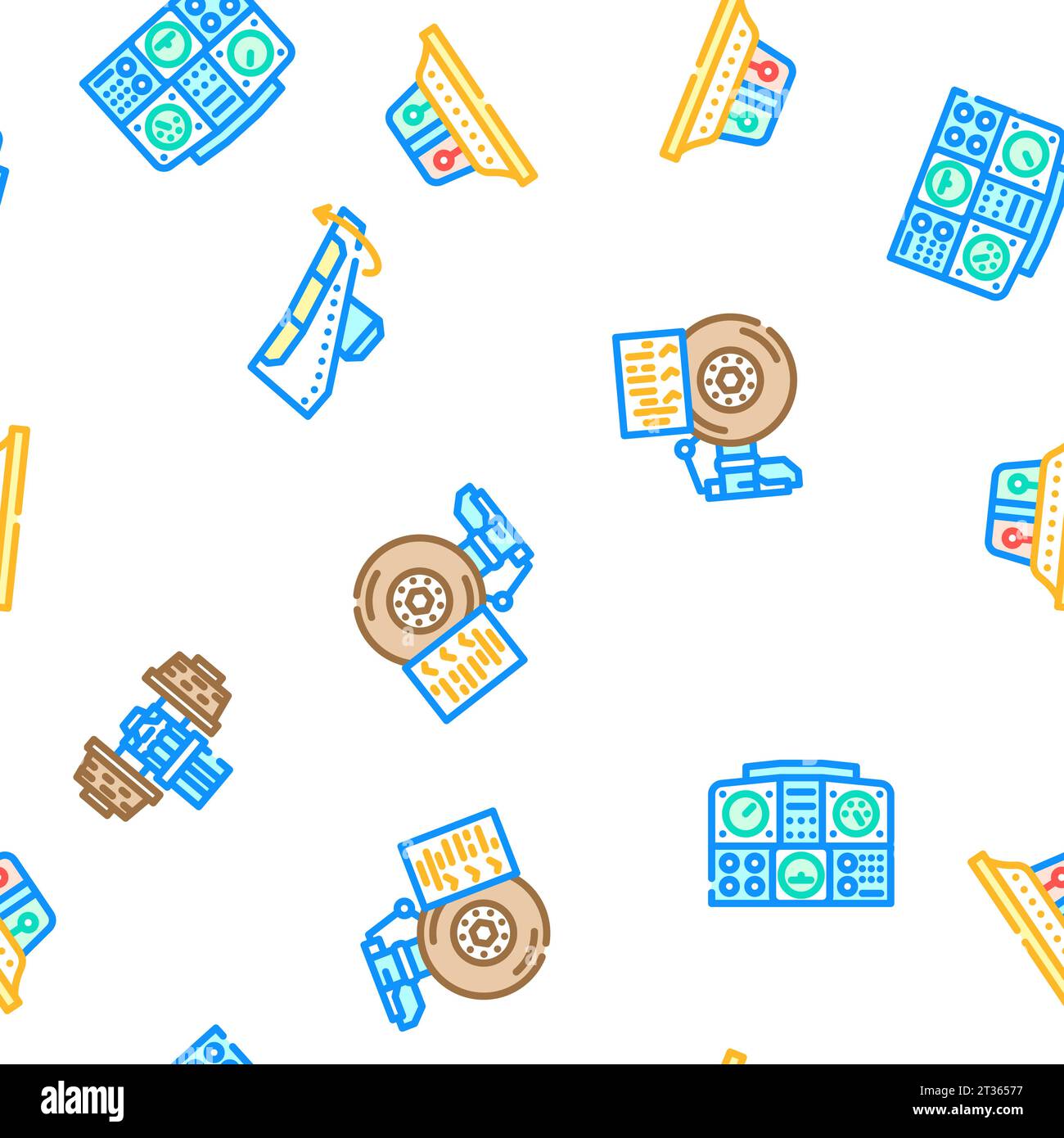 aircraft mechanic aviation seamless pattern vector Stock Vector Image ...