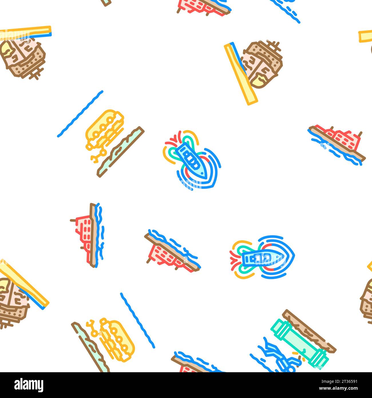 marine engineering ship seamless pattern vector Stock Vector Image ...