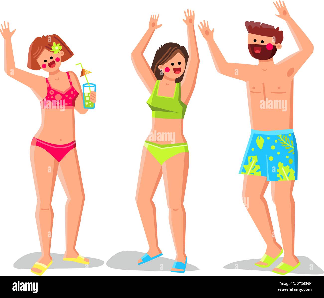 Sunset Party Beach Vector Stock Vector Image And Art Alamy