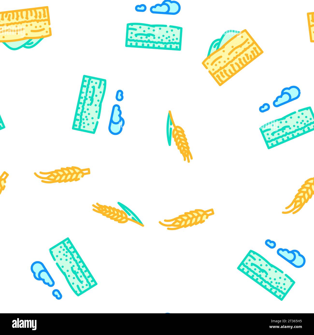 barley grain wheat seamless pattern vector Stock Vector Image & Art - Alamy