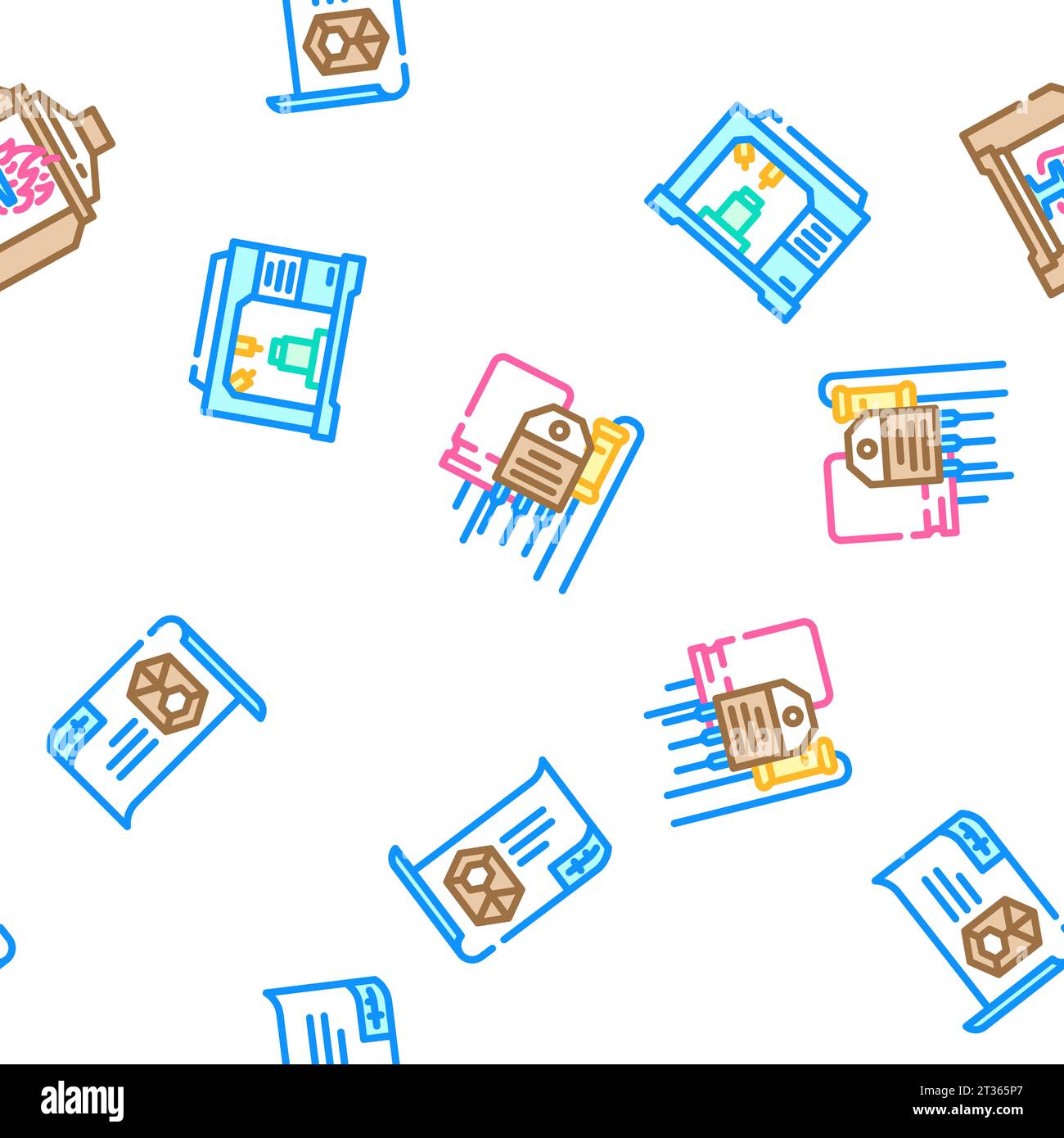 manufacturing factory production vector seamless pattern Stock Vector ...