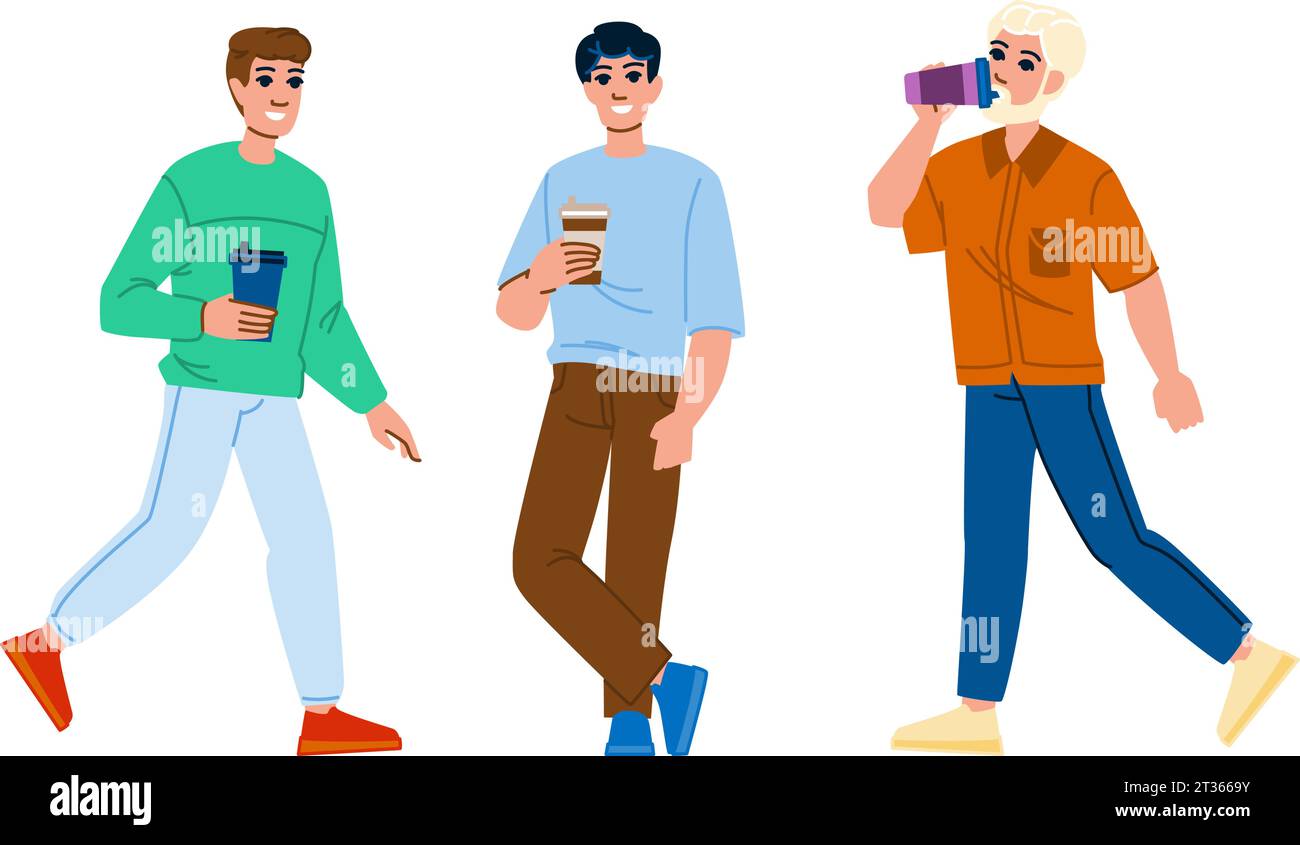 cup coffee man to go vector Stock Vector Image & Art - Alamy