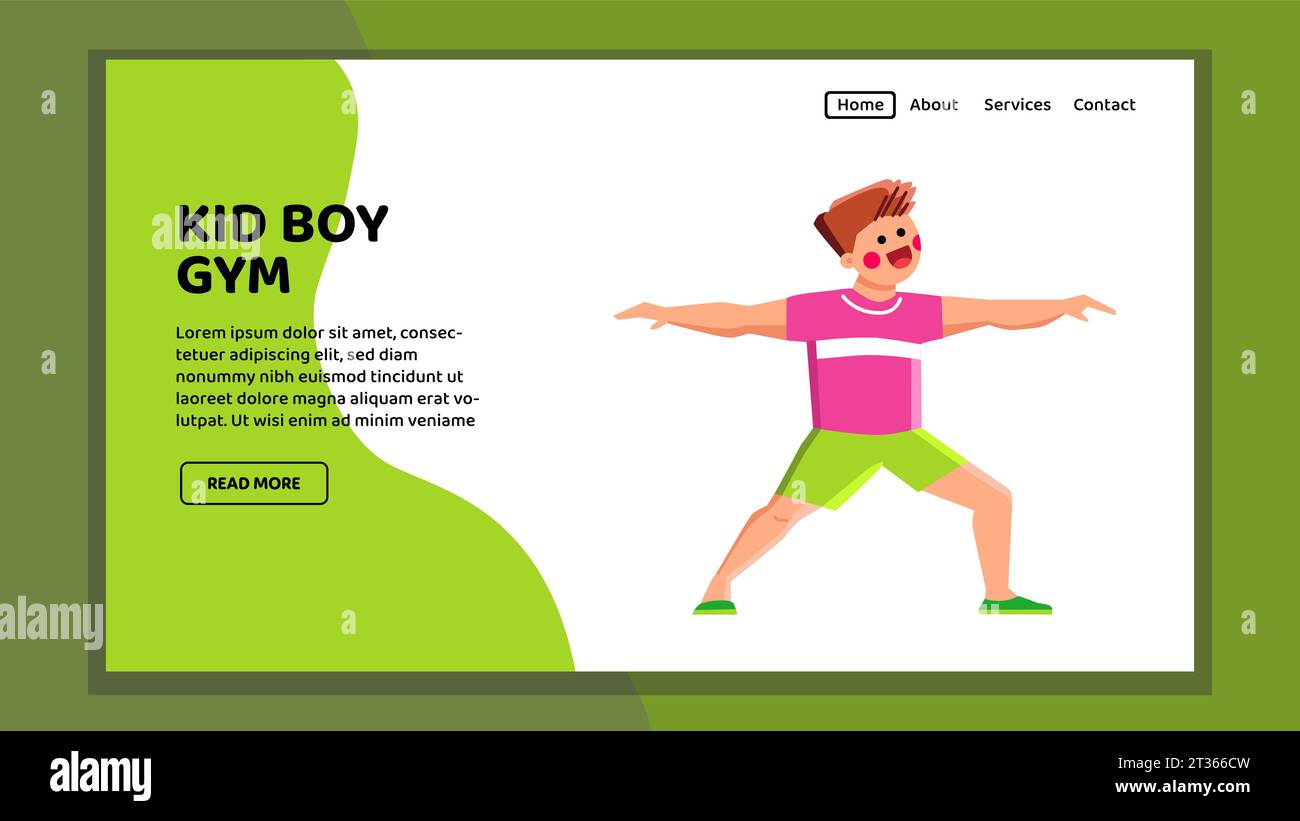 Children exercising at school Stock Vector Images - Alamy