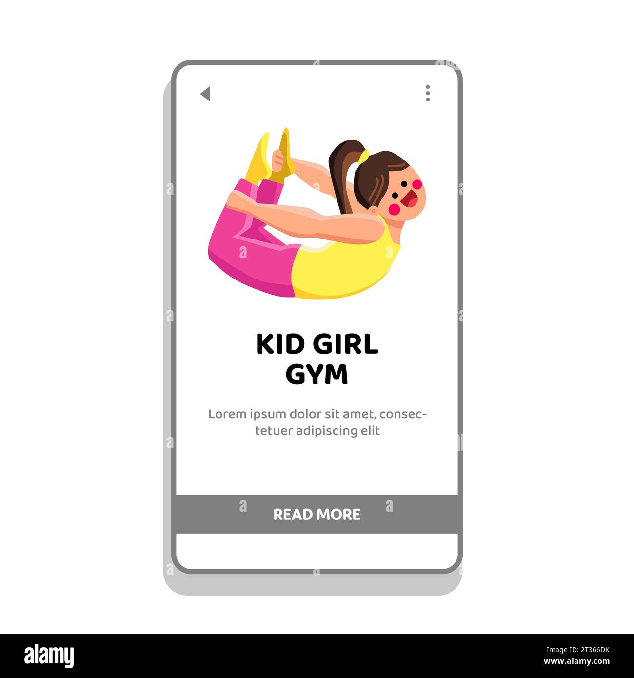 child kid girl gym vector Stock Vector Image & Art - Alamy