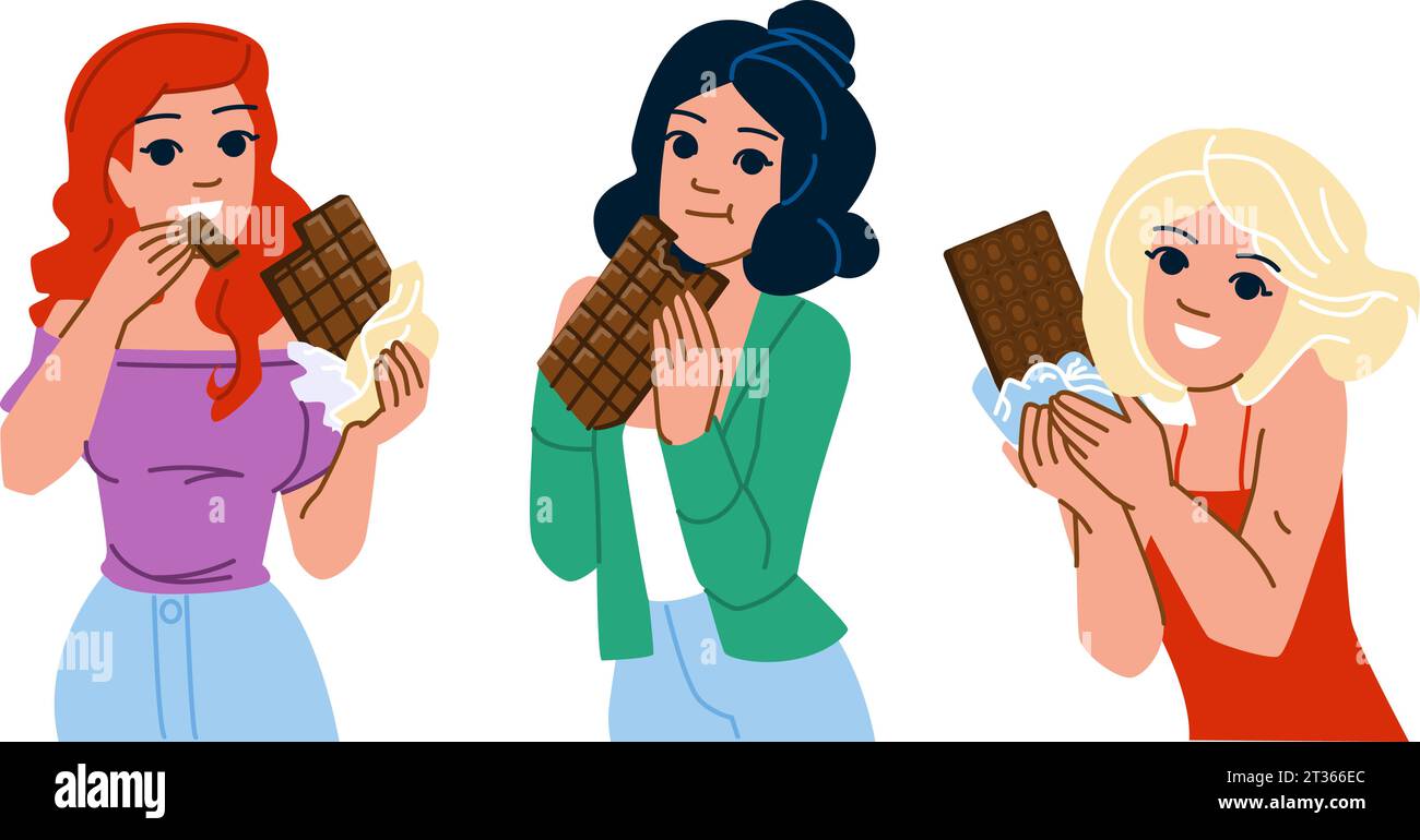 sweet chocolate woman vector Stock Vector Image & Art - Alamy