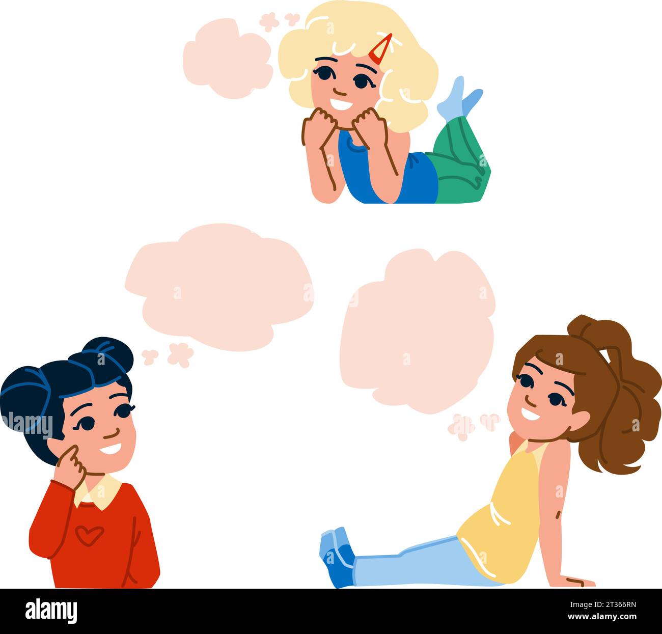 dream dreaming kid girl vector Stock Vector Image & Art - Alamy