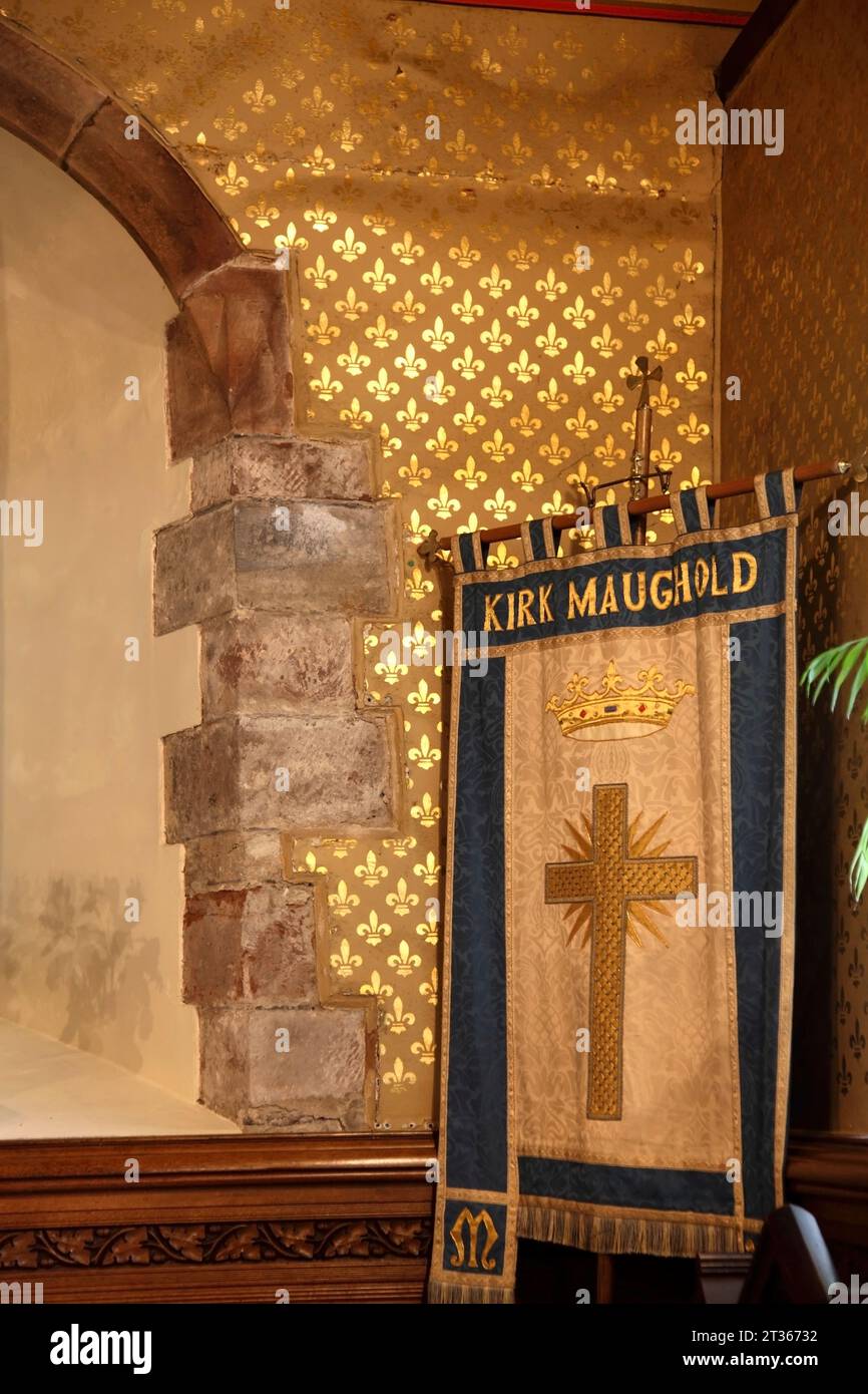 Interior of Kirk Maughold Church, Maughold, Isle of Man Stock Photo - Alamy