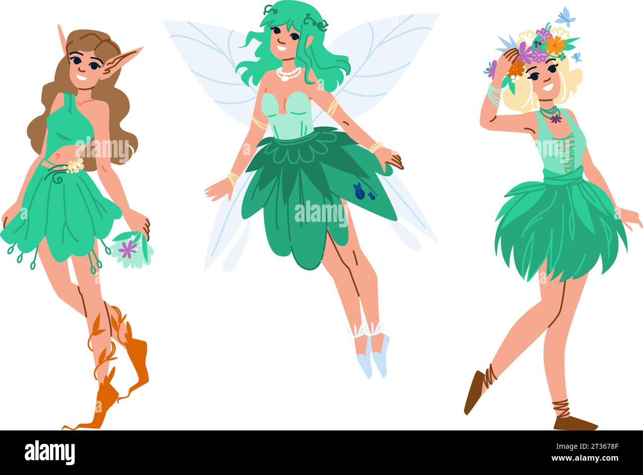 nature forest fairy vector Stock Vector Image & Art - Alamy
