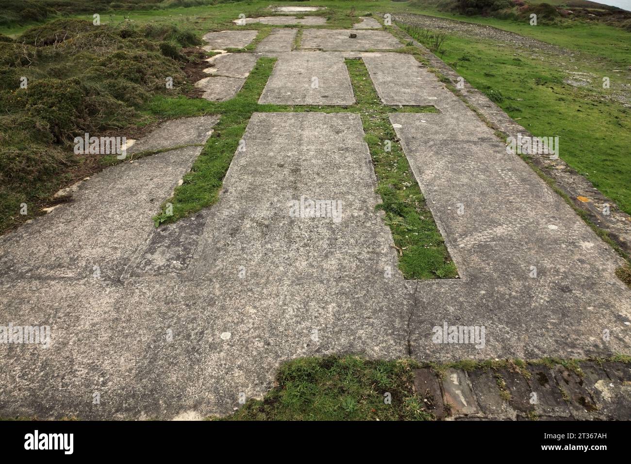 Remains of buildings at the site of the World War 2 Chain Home Low (CHL ...