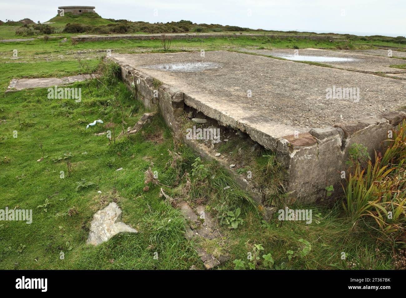 Remains of buildings at the site of the World War 2 Chain Home Low (CHL ...