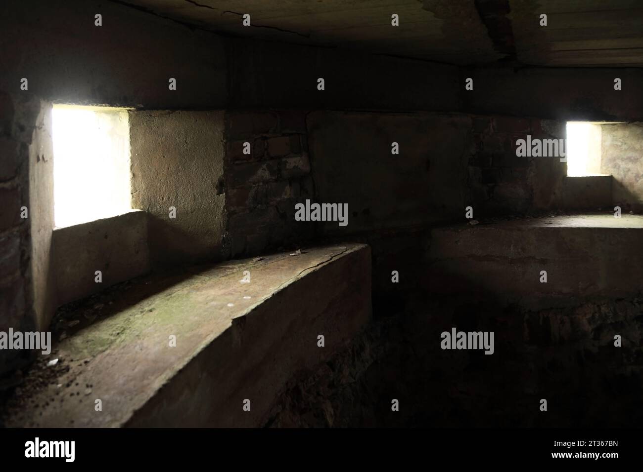 Interior of defensive bunker at the site of the World War 2 Chain Home ...