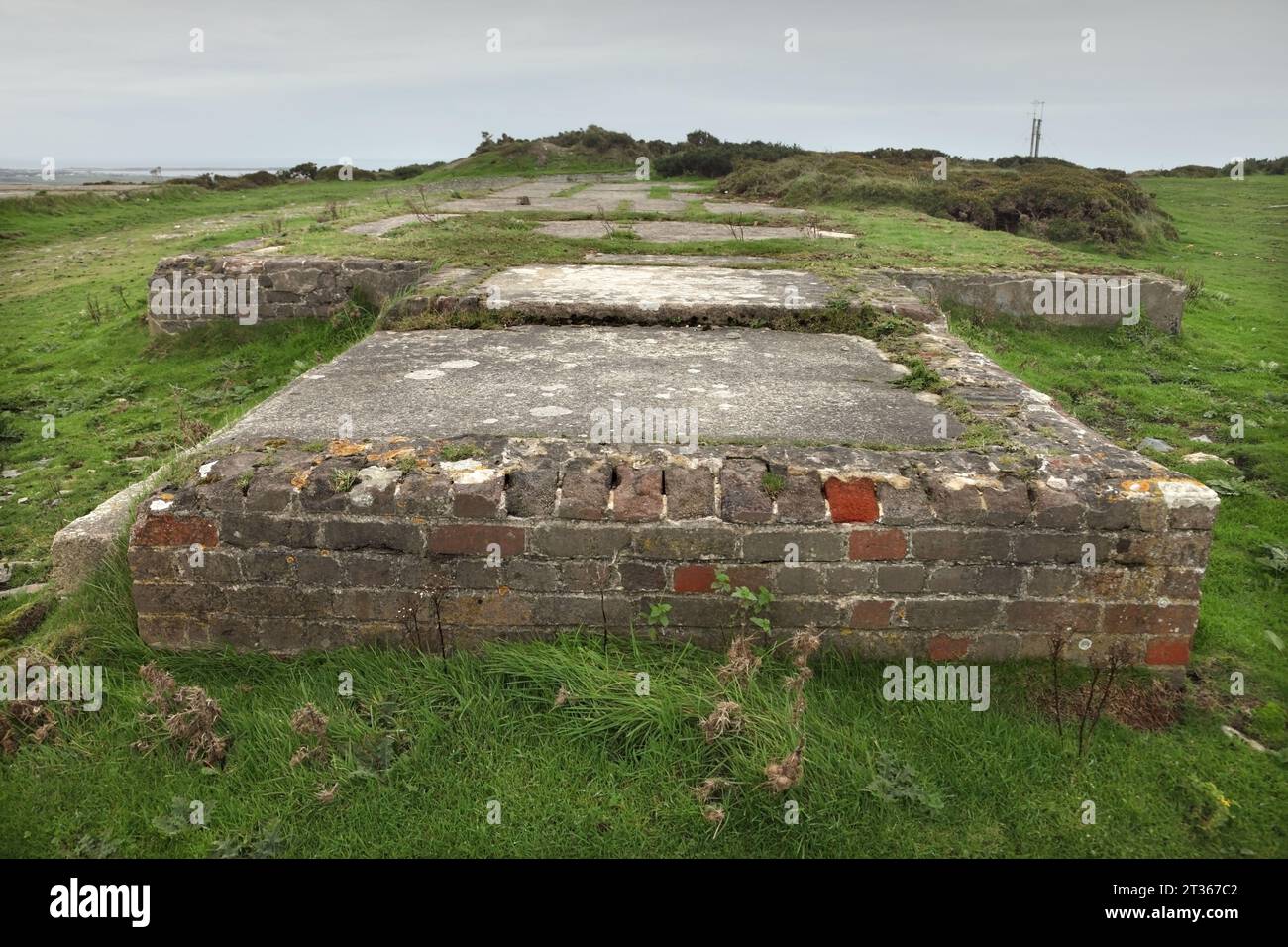 Remains of buildings at the site of the World War 2 Chain Home Low (CHL ...