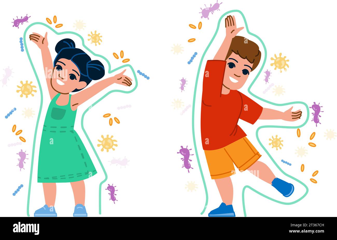 protection healthy immune system kid vector Stock Vector Image & Art ...