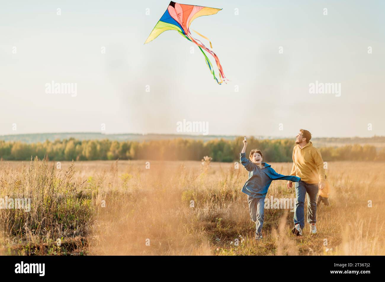 Flying father son hi-res stock photography and images - Alamy
