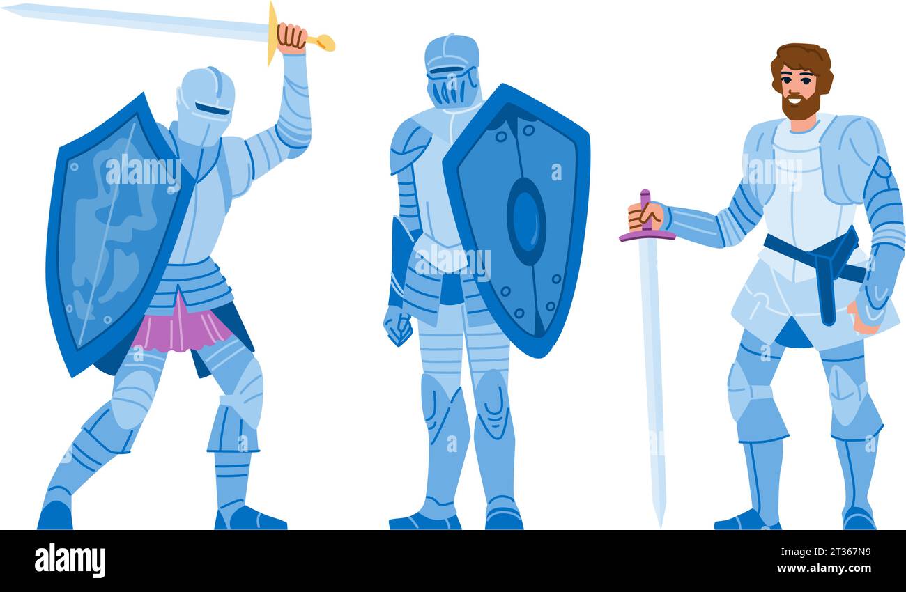 Shield Knight Medieval Vector Stock Vector Image And Art Alamy