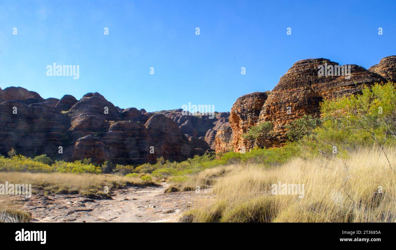 Famous beehive domes of the Bungle Bungle ranges (Purnululu), Western ...
