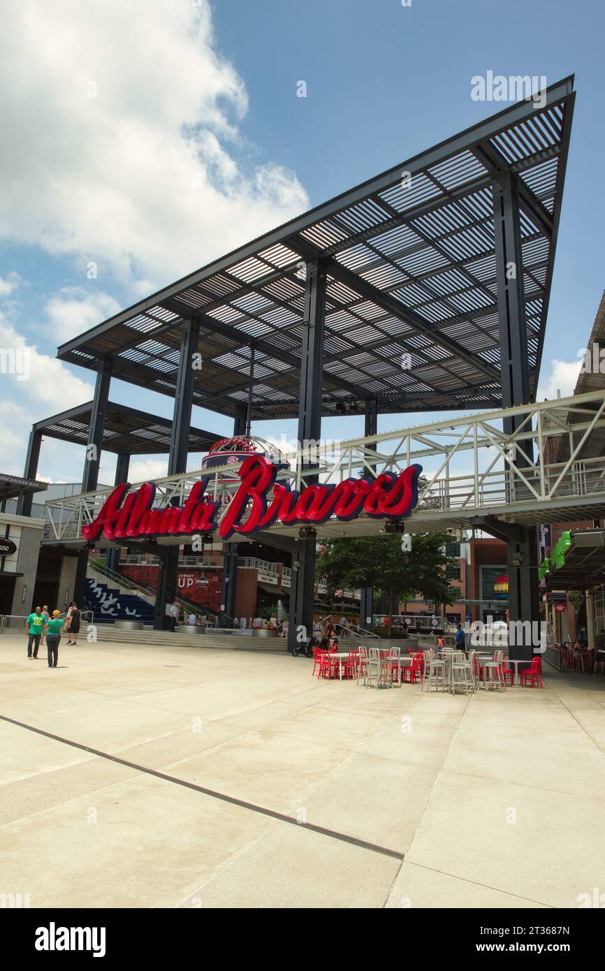 Atlanta, GA, USA: June 12,2021-An entrance to Truist Stadium in Atlanta ...