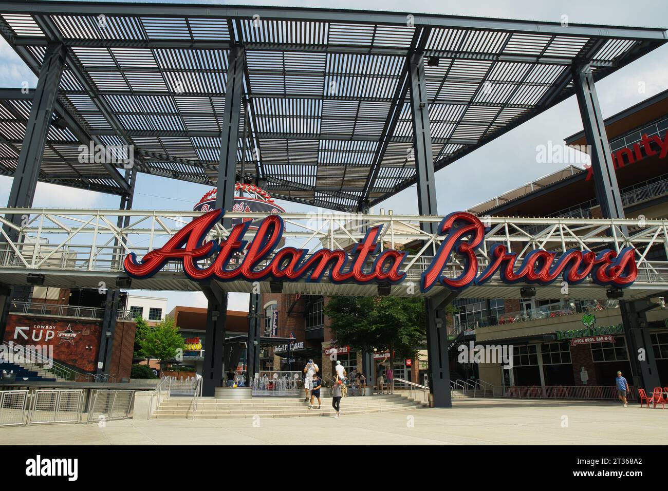 Atlanta, GA, USA: June 12,2021-An entrance to Truist Stadium in Atlanta ...