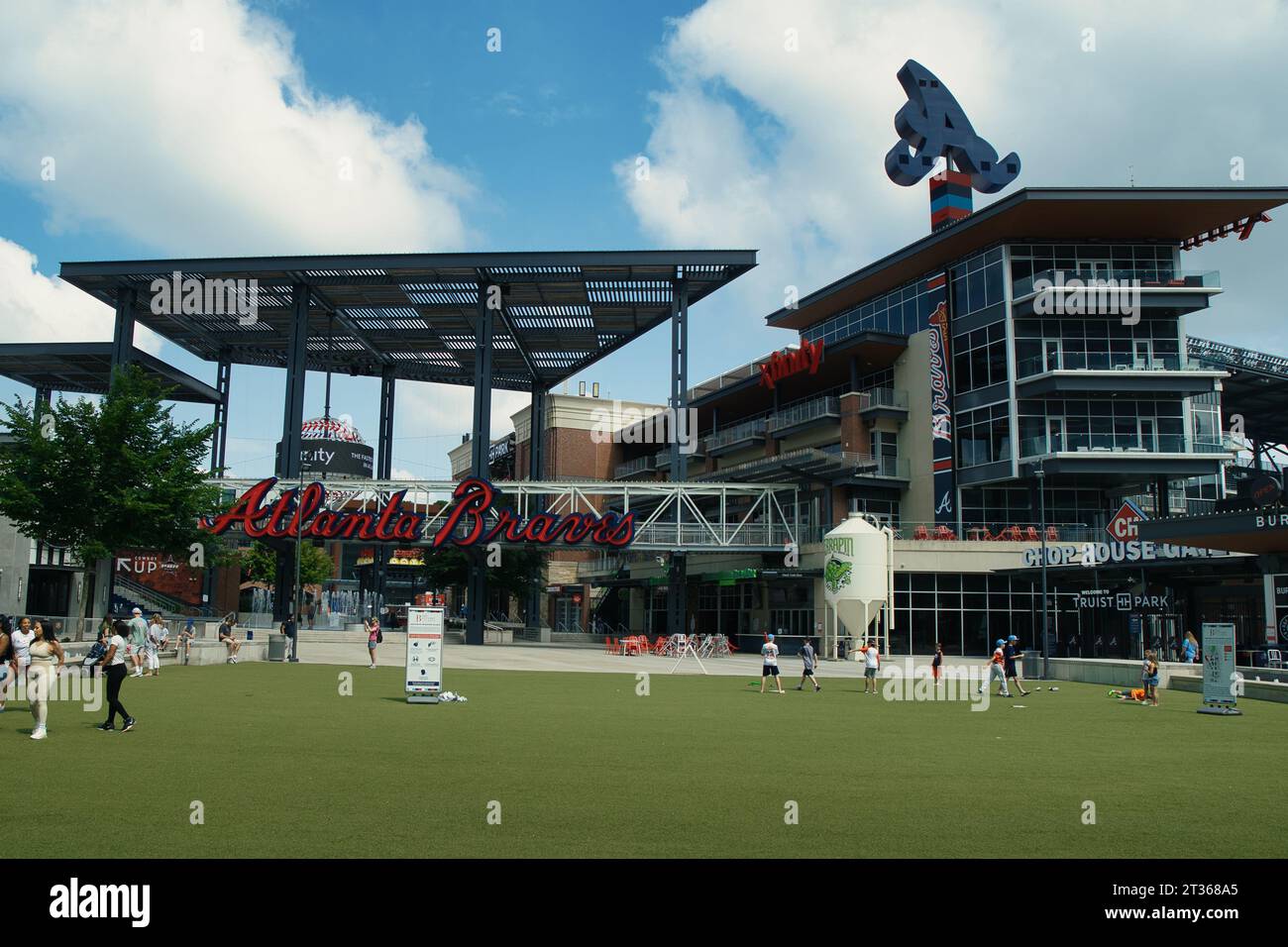 Atlanta, GA, USA: June 12,2021-An entrance to Truist Stadium in Atlanta ...