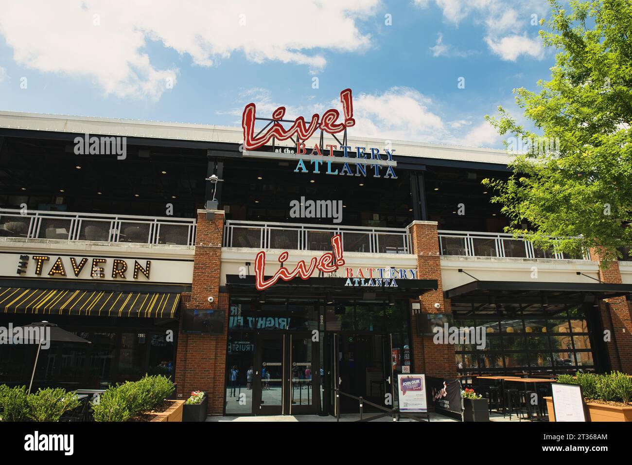 Atlanta, GA, USA: June 12,2021- Restaurants and entertainment venues in ...