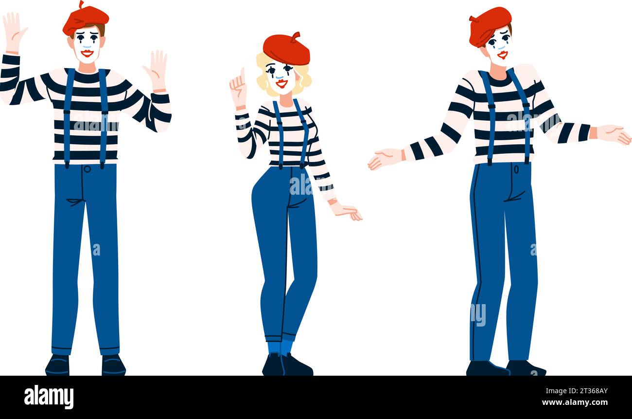 Mime street performer Stock Vector Images - Alamy