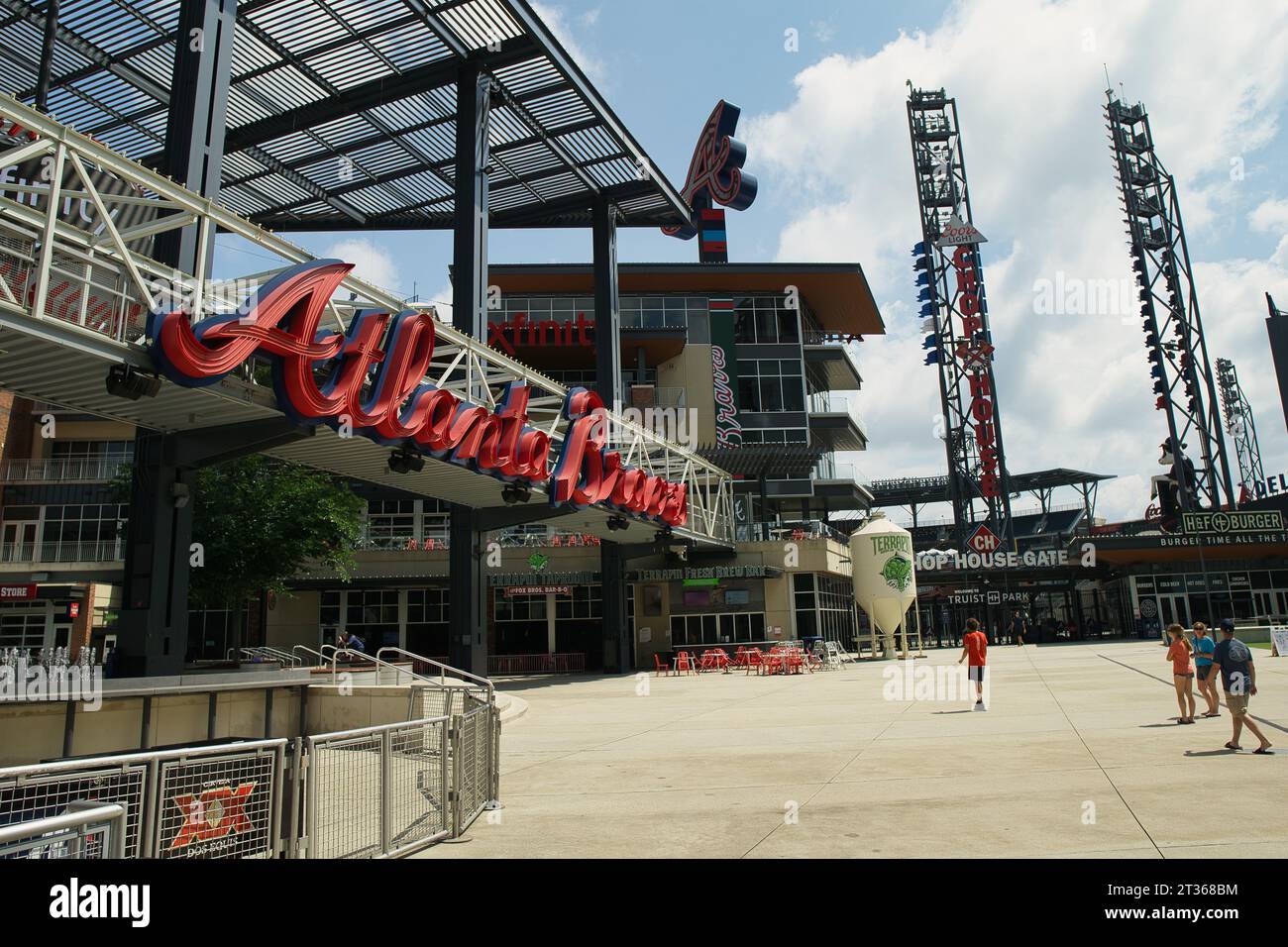 Atlanta, GA, USA: June 12,2021-An entrance to Truist Stadium in Atlanta ...