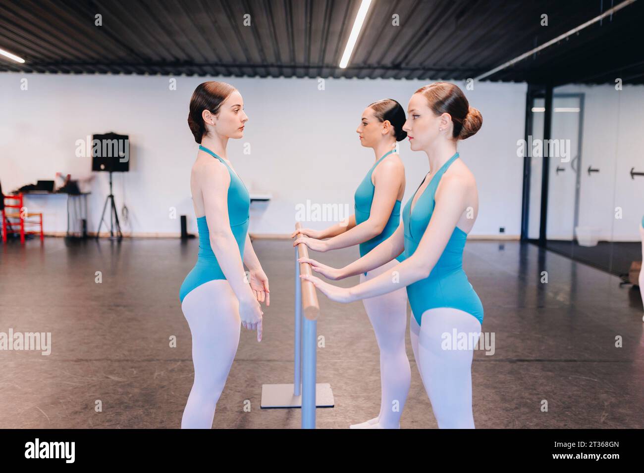 Ballet dancers standing together in dance school Stock Photo - Alamy