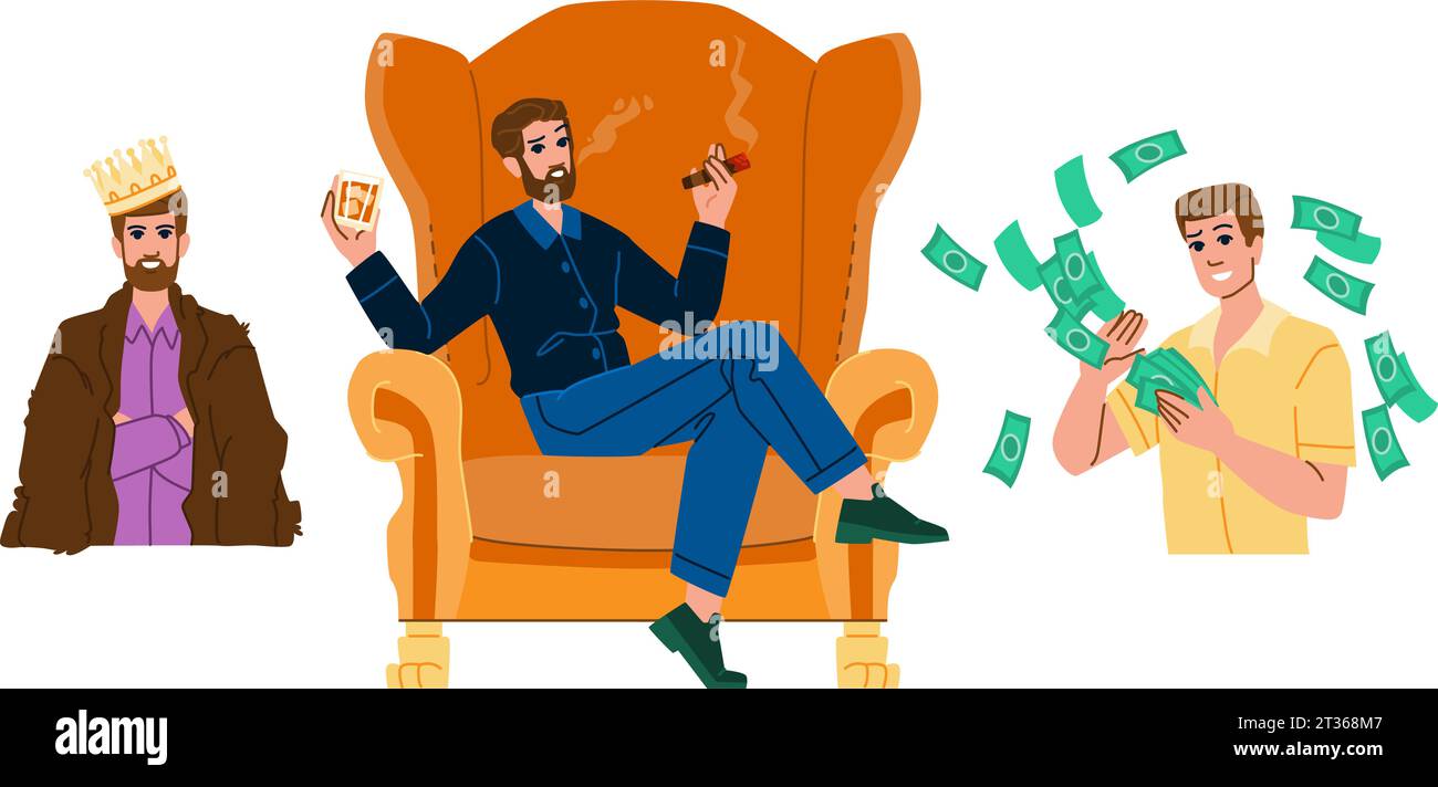 business rich man vector Stock Vector Image & Art - Alamy