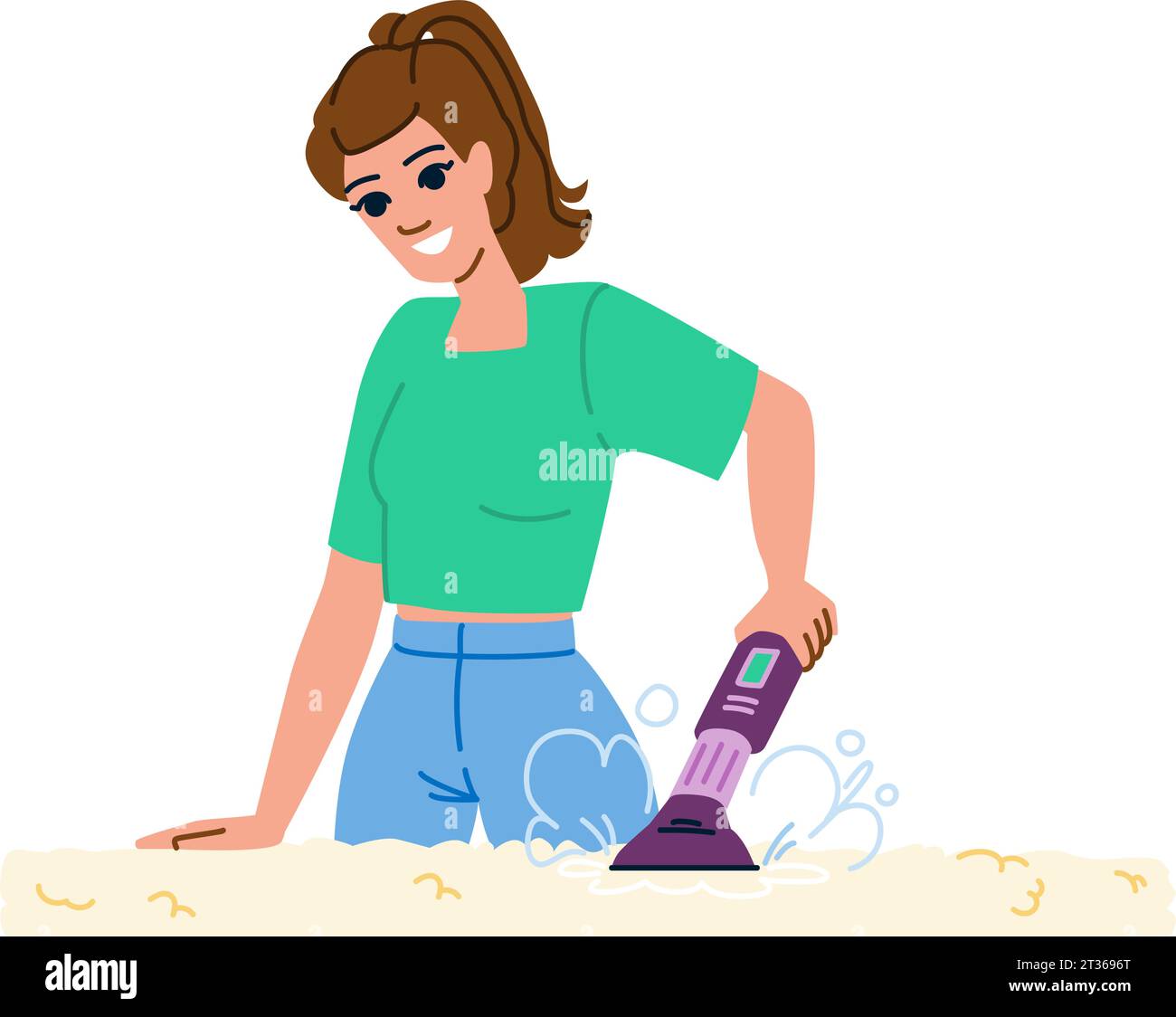 service steam cleaning vector Stock Vector Image & Art - Alamy
