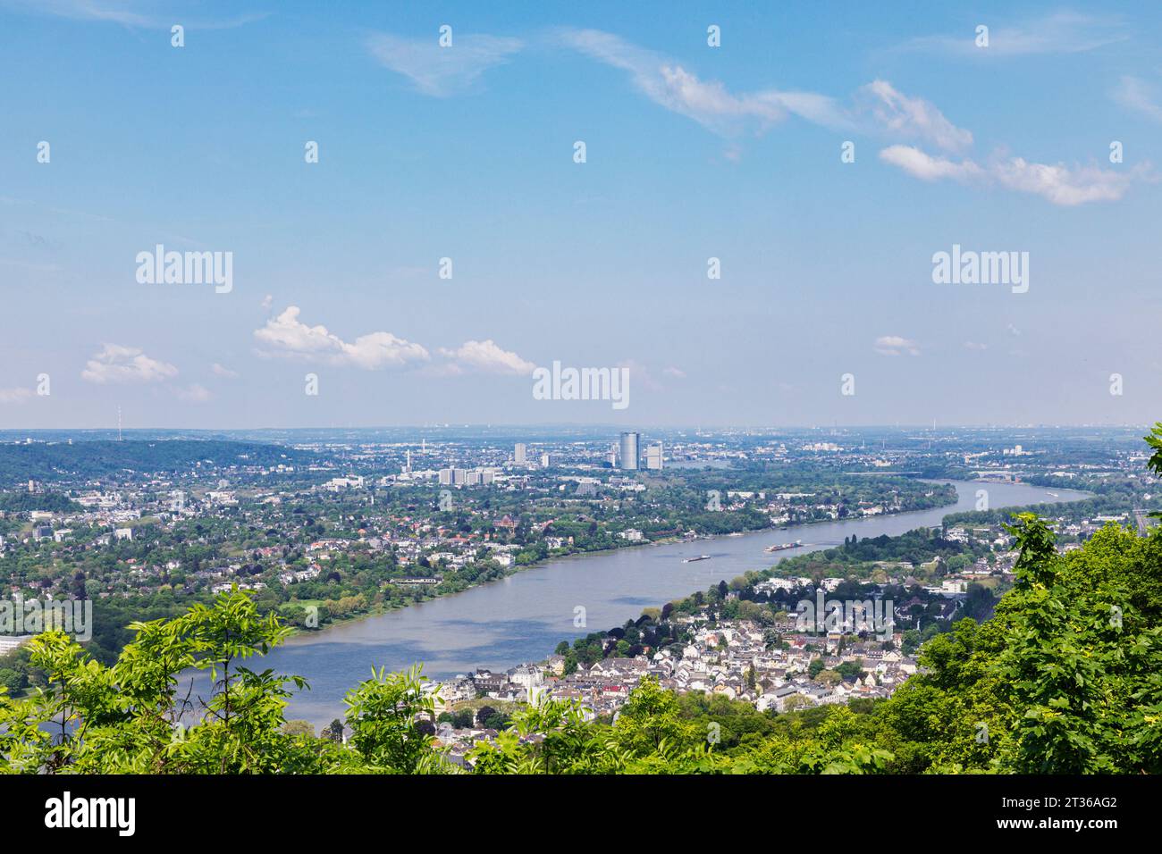 Germany, North Rhine Westphalia, View towards Konigswinter and Bonn ...