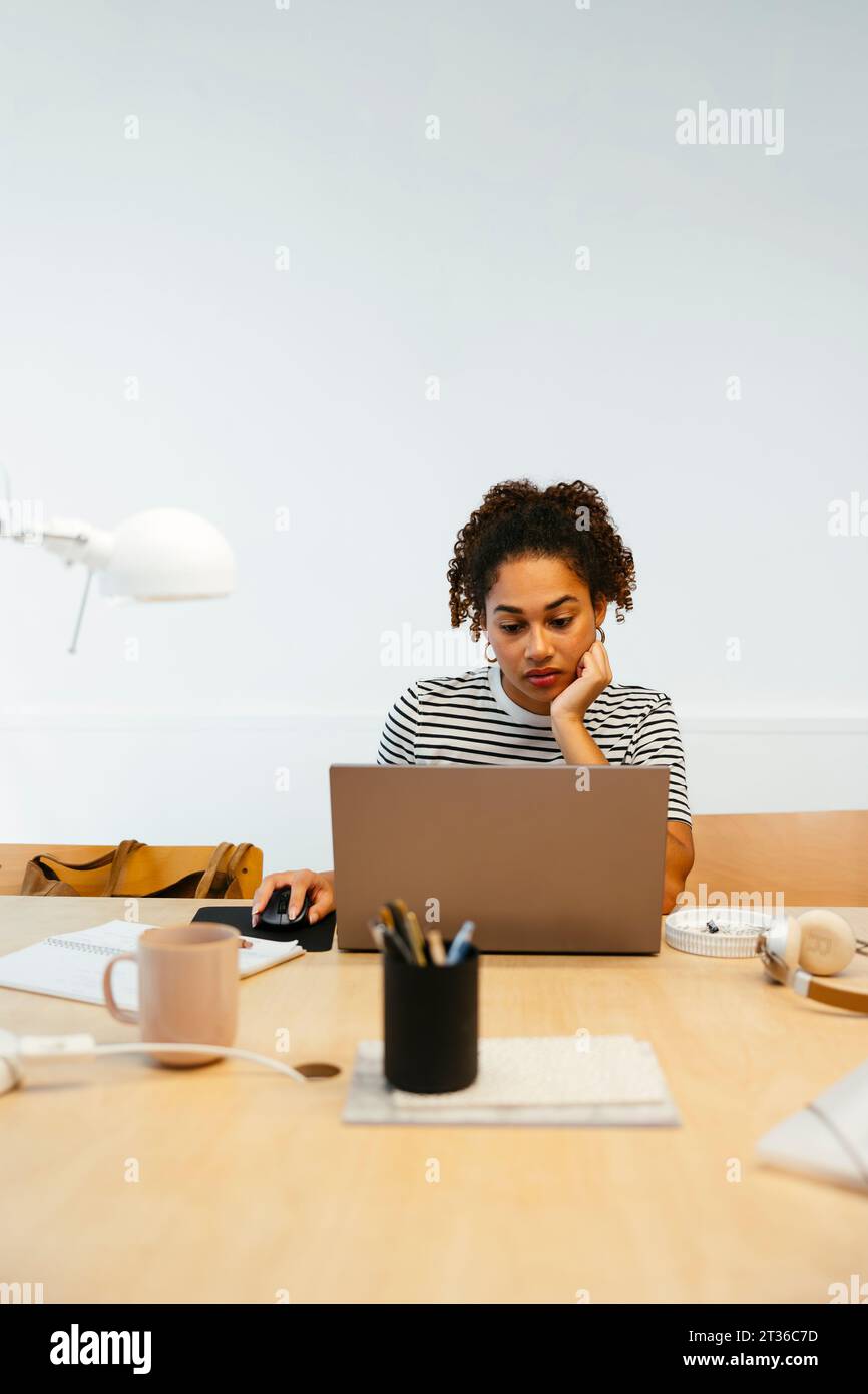 Student studying laptop hi-res stock photography and images - Alamy