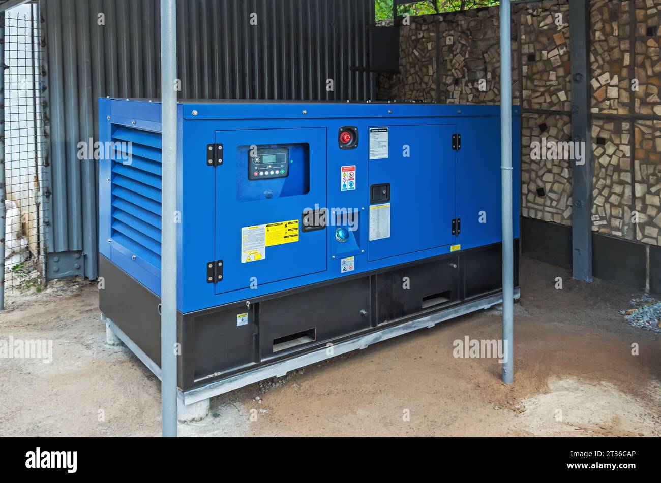 Stationary electric diesel generator installed at enterprise in Ukraine ...