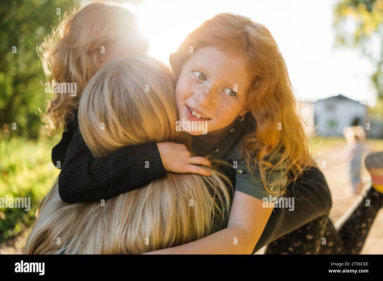 Happy mother two daughters in hi-res stock photography and images - Alamy