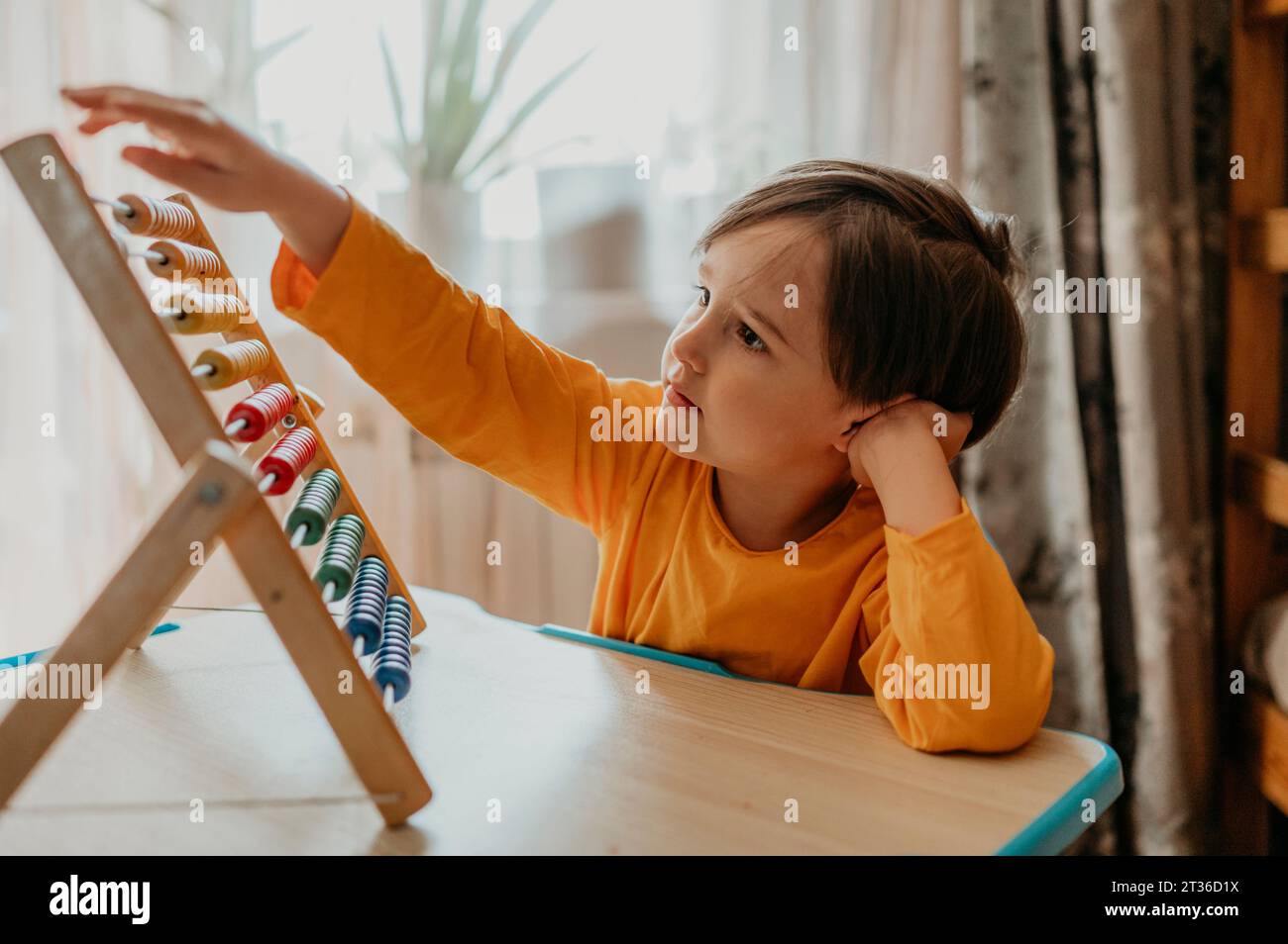 Boy learning science at home hi-res stock photography and images - Alamy