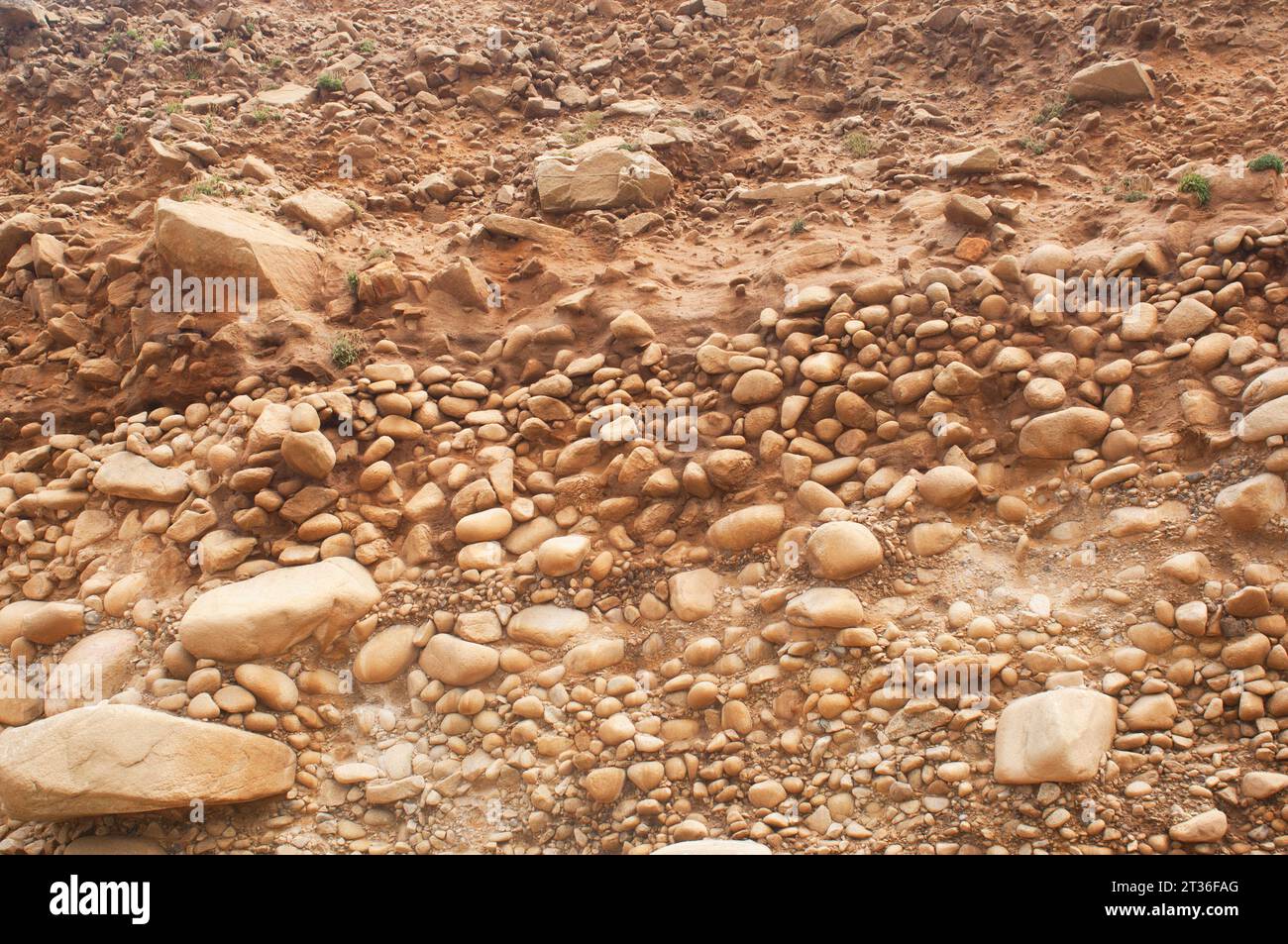 Raised beach, formed 120,000 years ago during an interglacial period ...