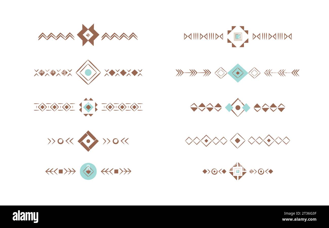 Ethnic geometric design pattern lines. Native American stripes. Boho ...