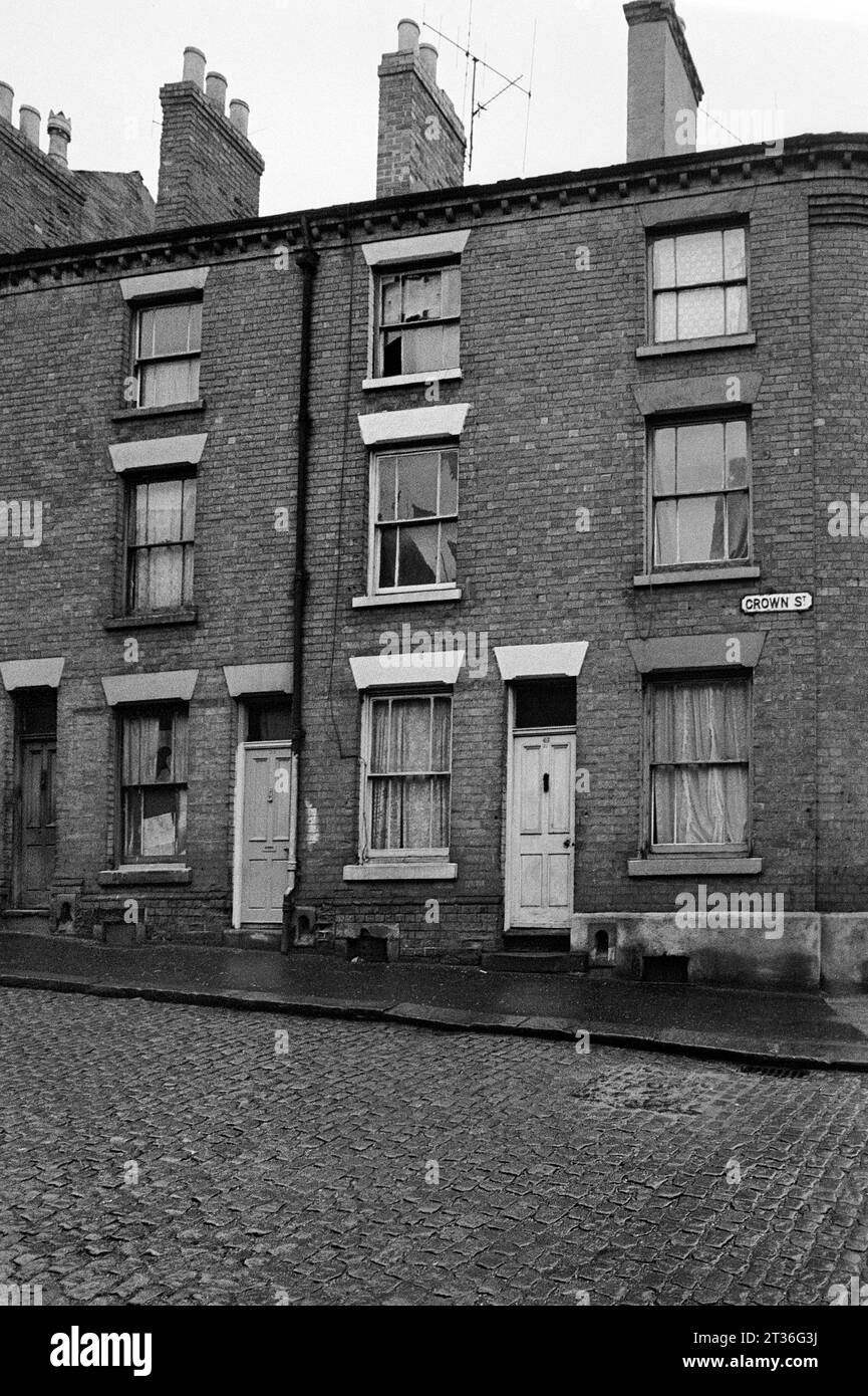 Three storey Victorian terraced house on a cobbled Crown Street, photo ...