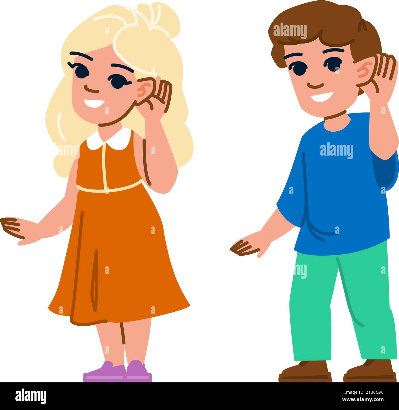 happy kid hear vector Stock Vector Image & Art - Alamy