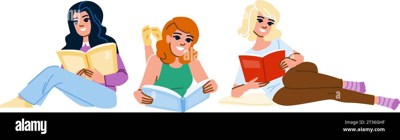 rest woman reading bed vector Stock Vector Image & Art - Alamy