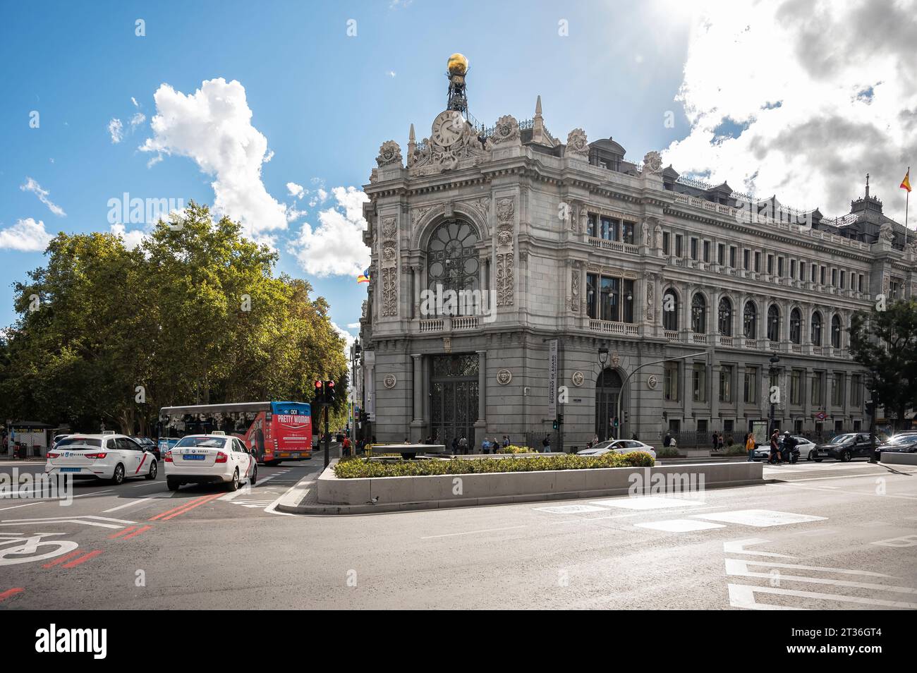 Madrid, Spain; 10-18-2023: Facade of the Bank of Spain building located ...